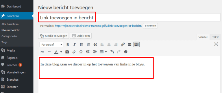 Een link, knop of button maken op je website - nowweb.nl